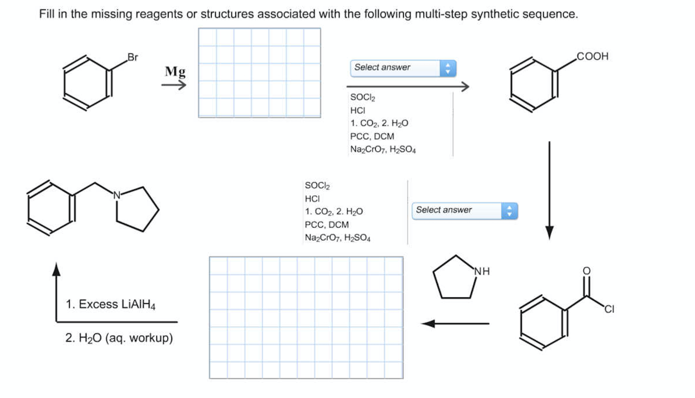Solved Fill in the missing reagents or structures associated | Chegg.com