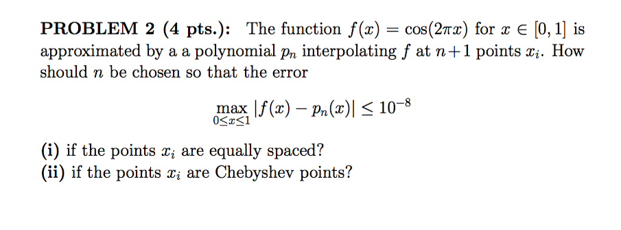 Solved The function f(x)=cos (2pix) for x epsilon [0,1] is | Chegg.com