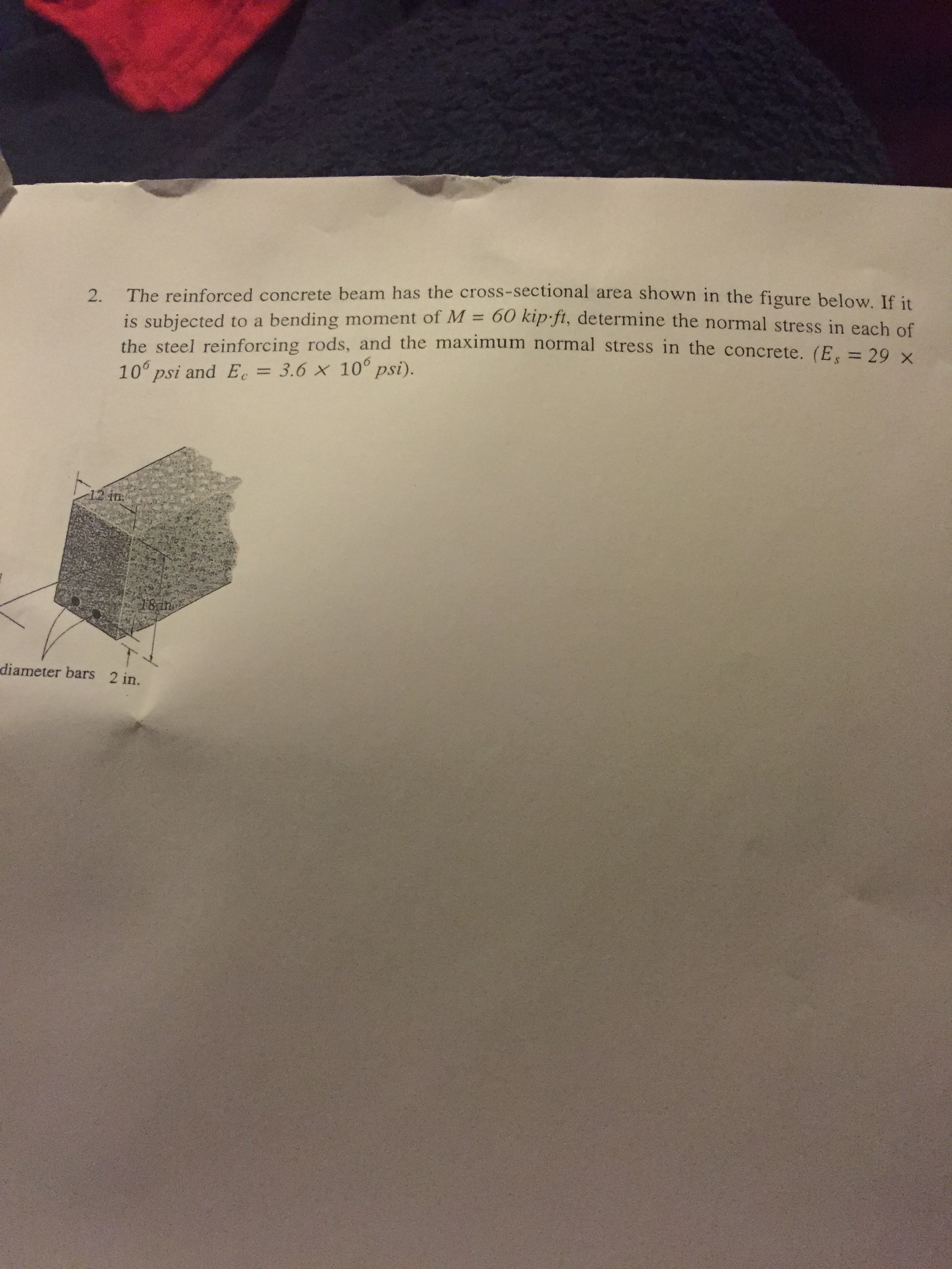 Solved The reinforced concrete beam has the cross-sectional | Chegg.com