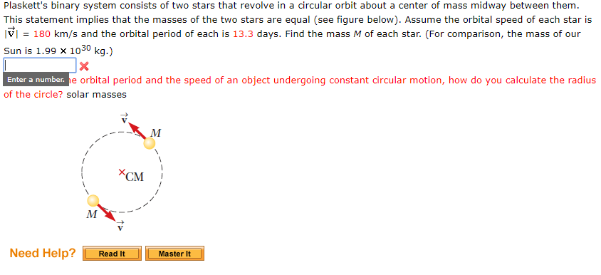 Solved Plaskett's binary system consists of two stars that | Chegg.com