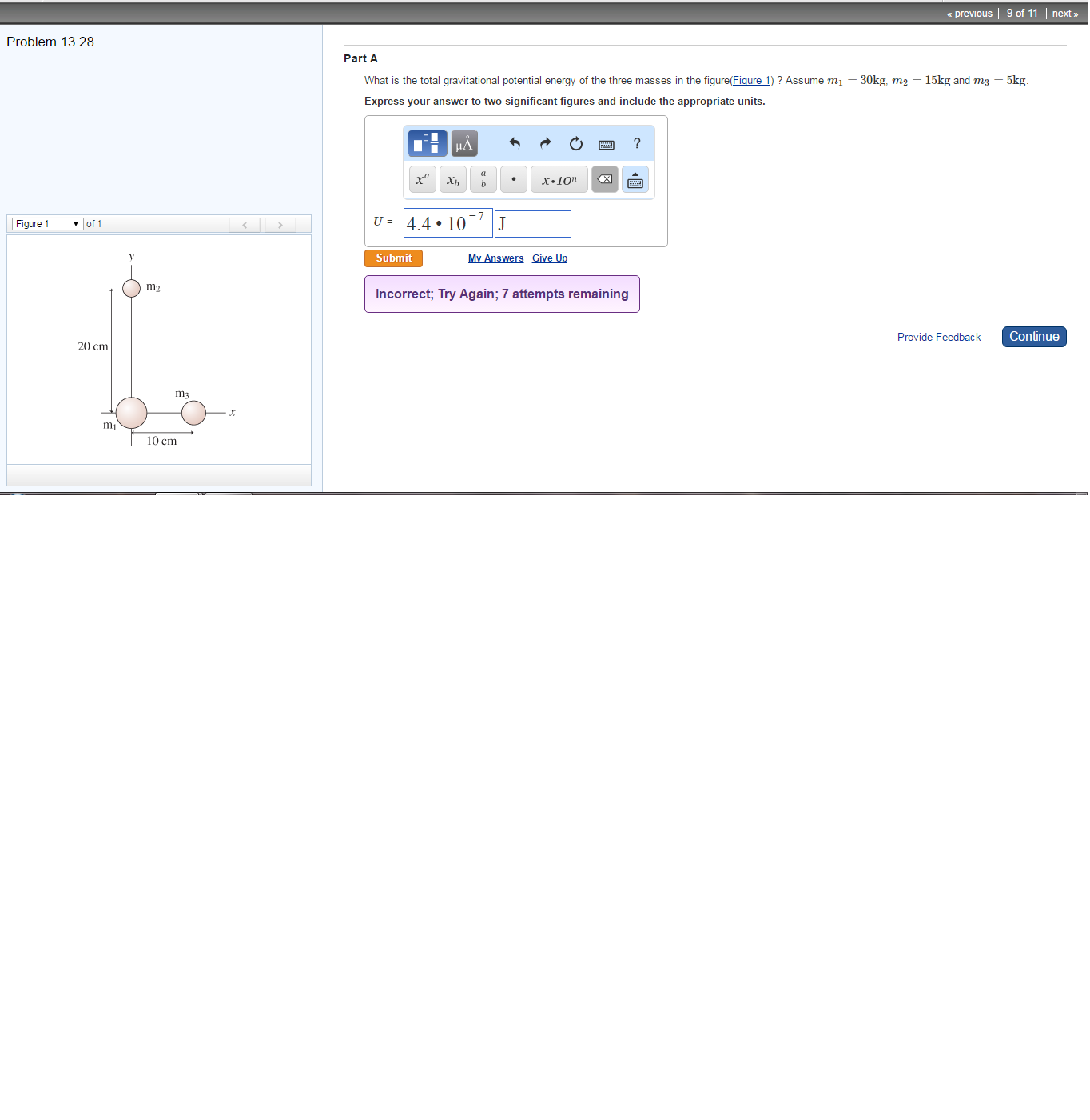 Solved What is the total gravitational potential energy of | Chegg.com
