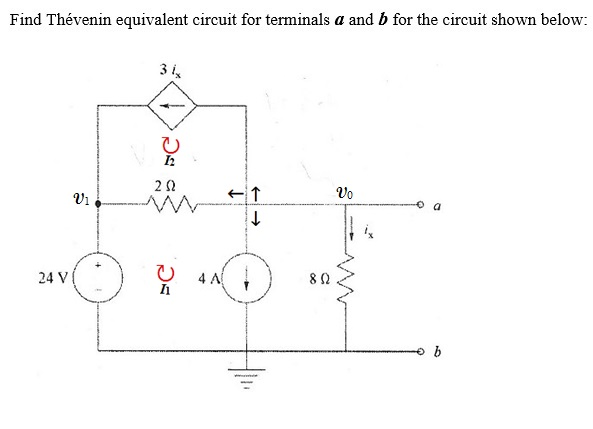 Solved Find Thevenin Equivalent circuit for terminals a and | Chegg.com