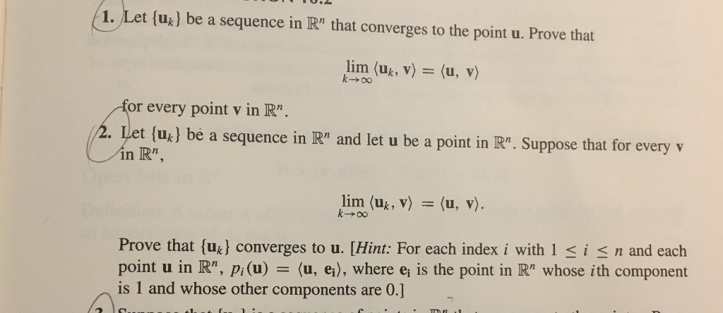 Solved Let {u_k} be a sequence in R^n that converges to the | Chegg.com