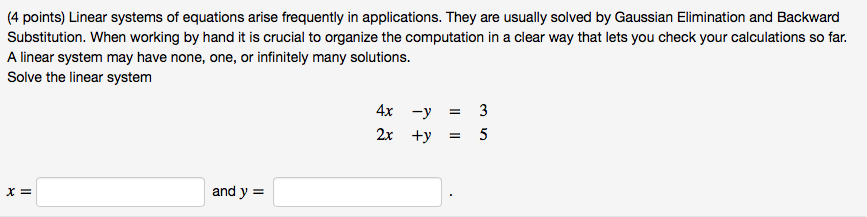 Solved Linear systems of equations arise frequently in | Chegg.com