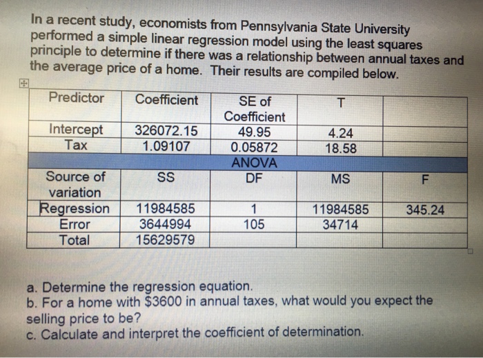 Solved In a recent study, economists from Pennsylvania State | Chegg.com