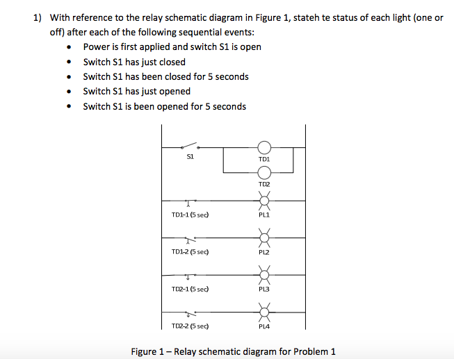 Solved With reference to the relay schematic diagram in | Chegg.com