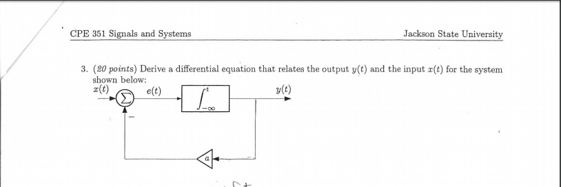 Solved CPE 351 Signals and Systems Jackson State University | Chegg.com