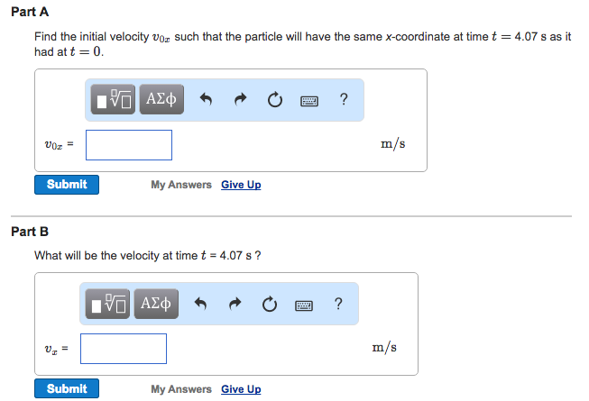 Solved The acceleration of a particle is given by ax(t)=? | Chegg.com