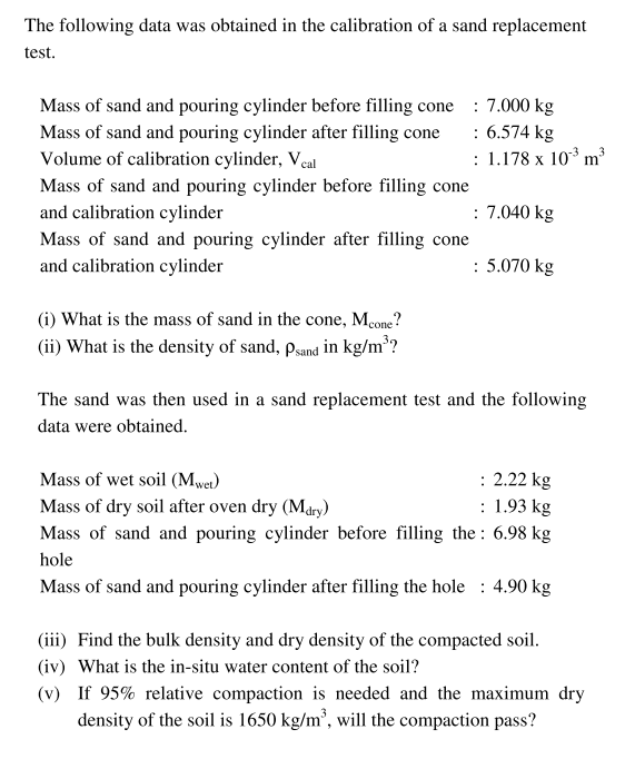 Solved The following data was obtained in the calibration of | Chegg.com