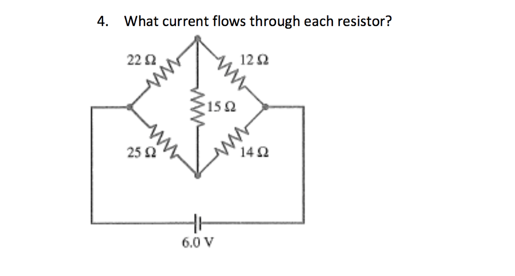 Solved What current flows through each resistor? | Chegg.com
