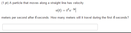 Solved A particle that moves along a straight line has | Chegg.com