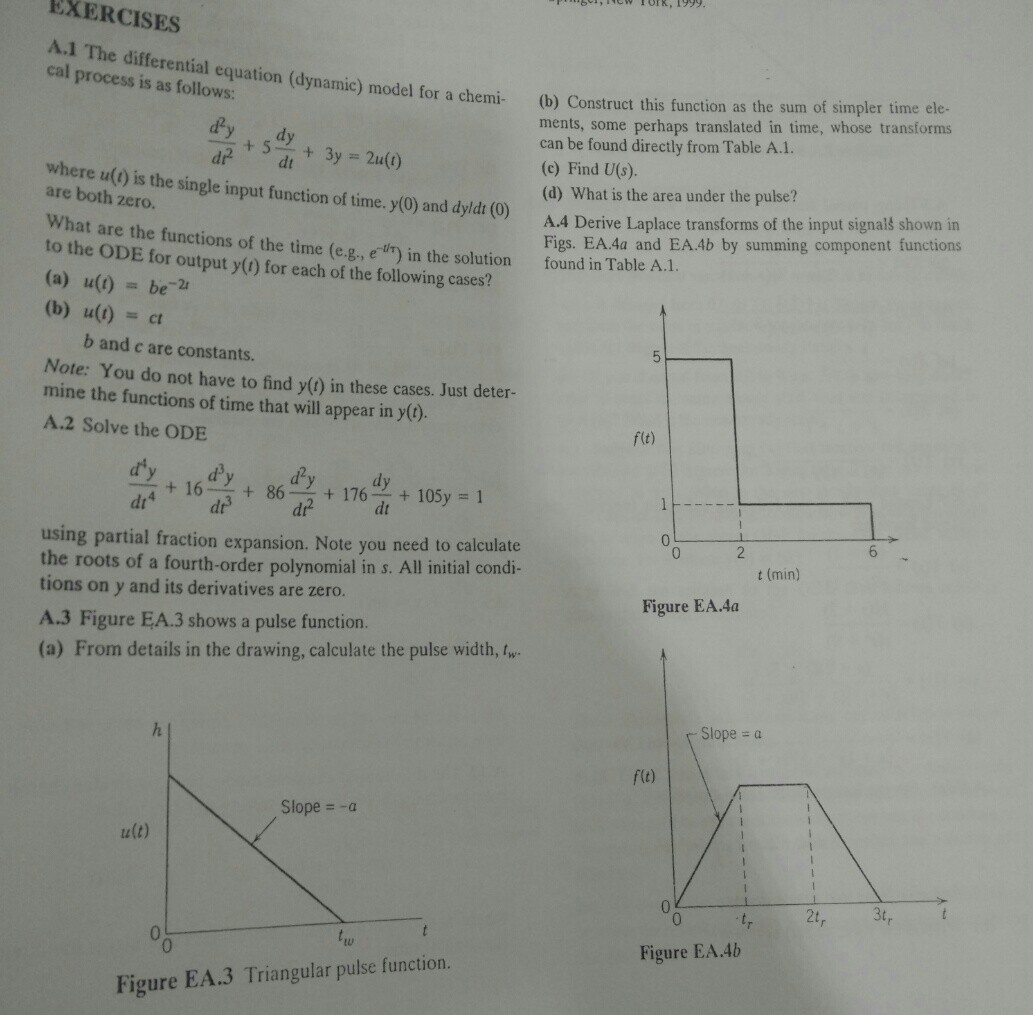 Solved EXERCISES A.1 The diffe rential equation (dynamic) | Chegg.com