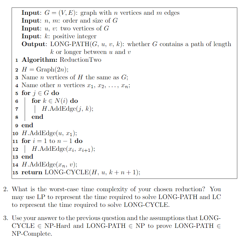 Solved The Longest Cycle Problem Long Cycle Accepts A