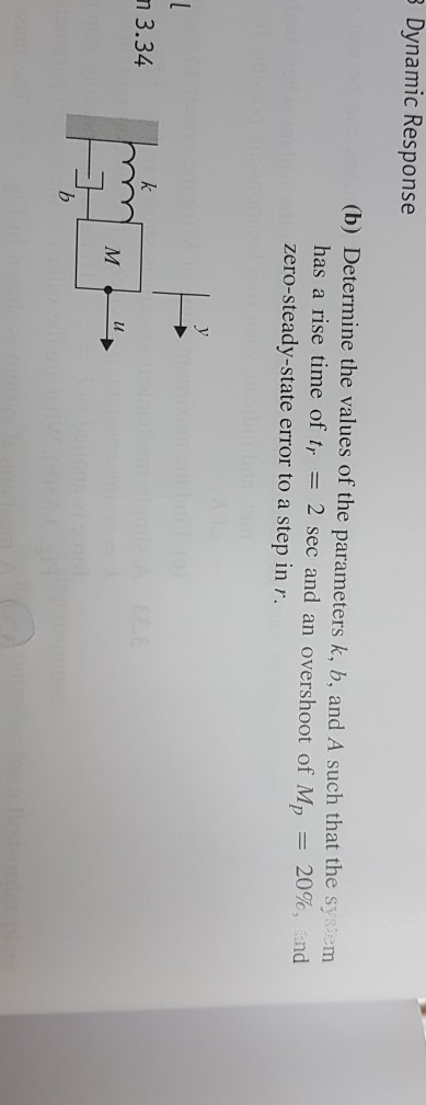 Solved A mechanical system is shown in Fig. 3.59. The mass M | Chegg.com