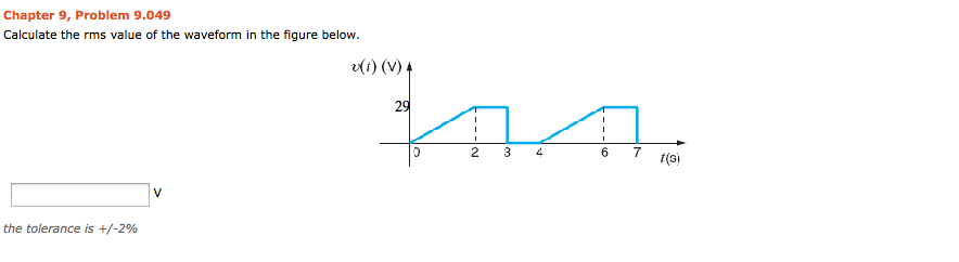 Solved Calculate the rms value of the waveform in the figure | Chegg.com