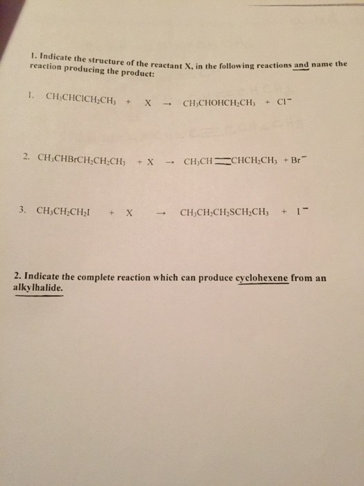 Solved Indicate the structure of the reactant X, in the | Chegg.com