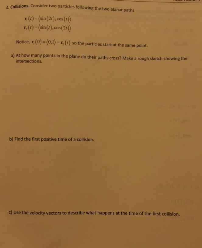 Solved Consider two particles following the two planar paths | Chegg.com