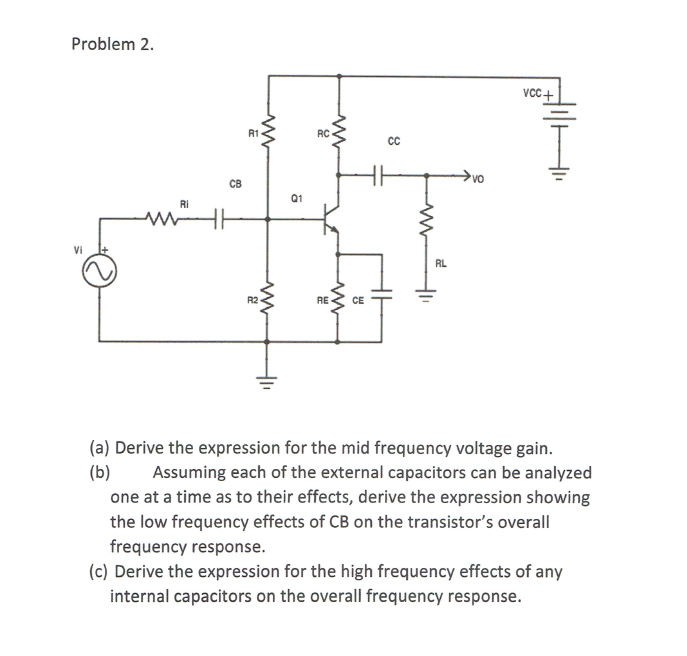 Solved (a) Derive the expression for the mid frequency | Chegg.com