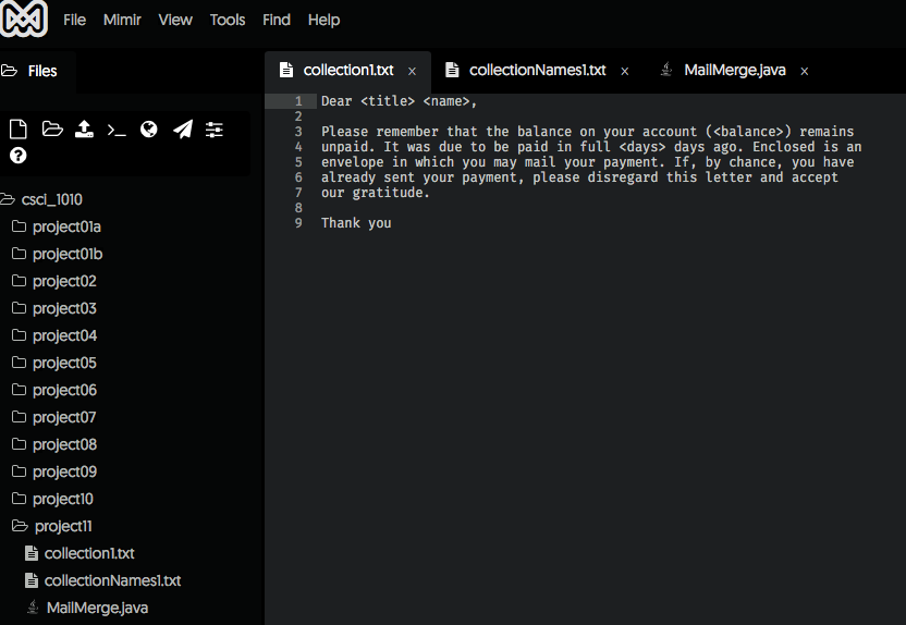 Solved Write a program that will perform a mail merge. | Chegg.com
