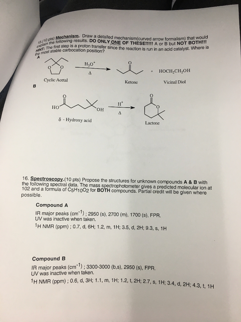 Solved hanism. Draw a detailed mechanism(curved arrow (to | Chegg.com