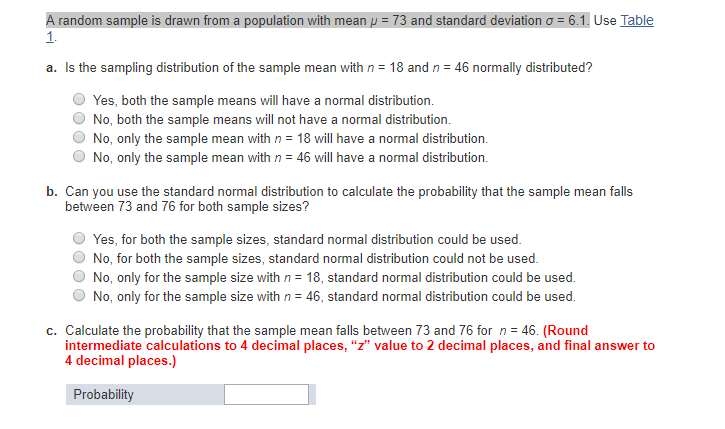 Solved A random sample is drawn from a population with mean | Chegg.com
