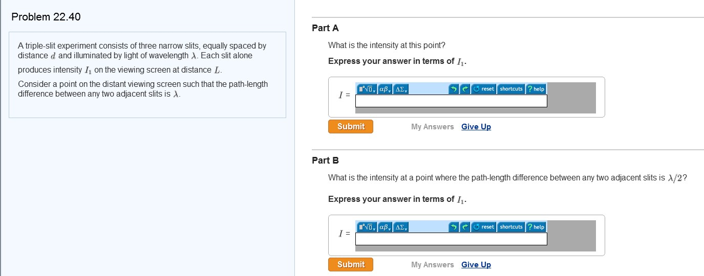 A triple-slit experiment consists of three narrow | Chegg.com