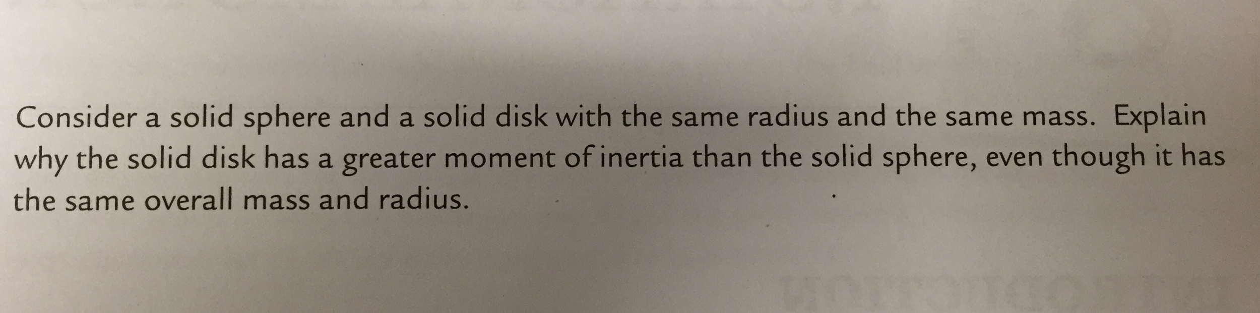 Solved Consider a solid sphere and a solid disk with the | Chegg.com