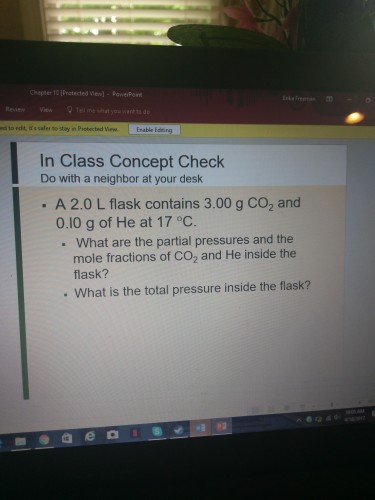 Solved A 2.0 L flask contains 3.00 g CO_2 and 0.10 g of He | Chegg.com