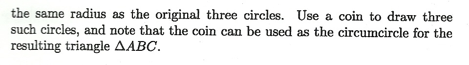 Solved (The Four Coin Problem). Suppose three congruent | Chegg.com