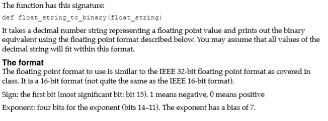 Solved The function has this signature: def float_string_to | Chegg.com
