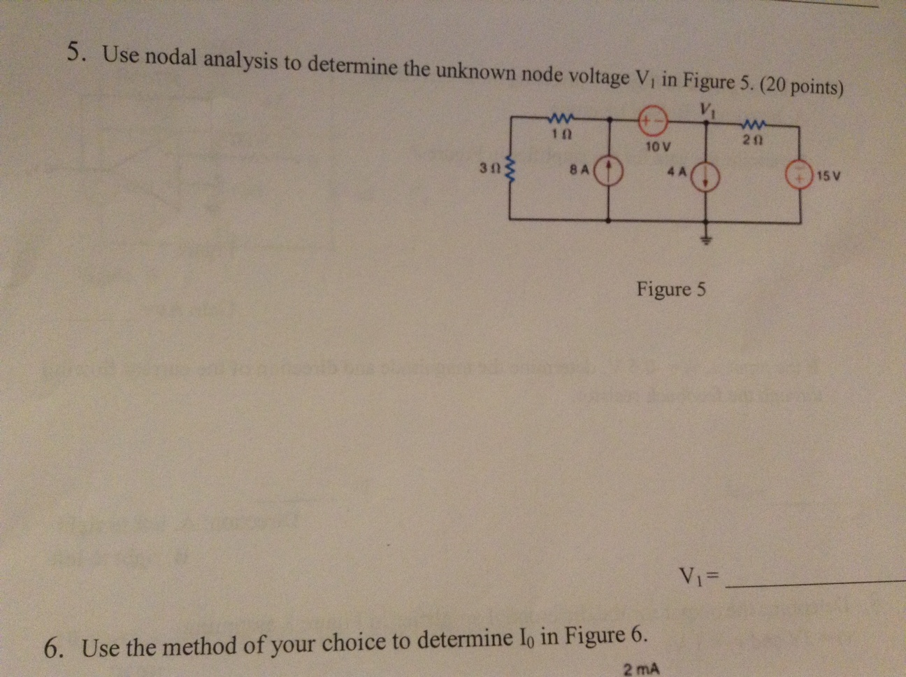 Solved 5.Use nodal analysis to determine the unknown node | Chegg.com