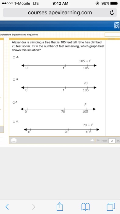 Solved Alexandra is climbing a tree that is 105 feet tall. | Chegg.com