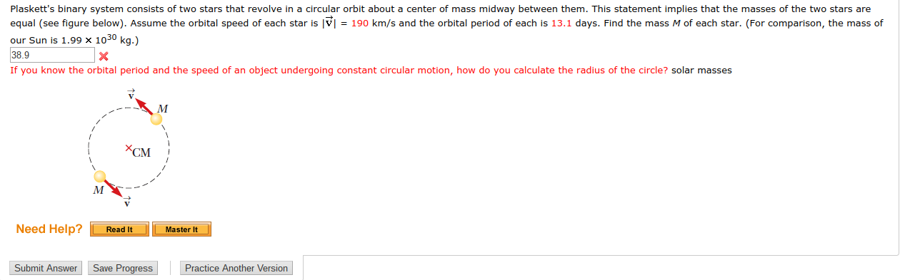 Solved Plaskett's binary system consists of two stars that | Chegg.com