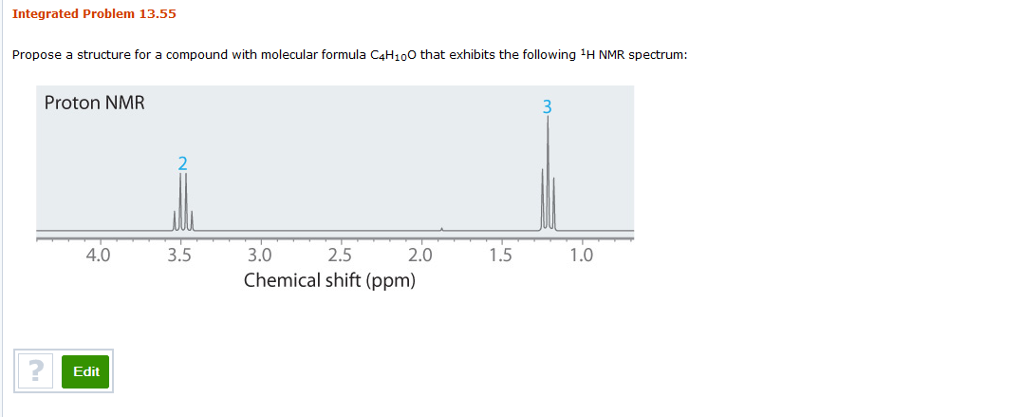 Solved Integrated Problem 13.55 Propose a structure for a | Chegg.com Solved Integrated Problem 13.55 Propose a structure for a | Chegg.com