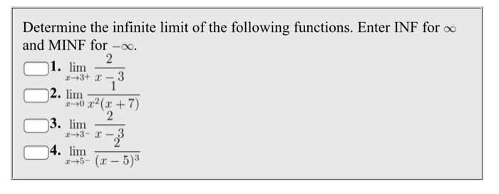 Solved Let f(x) = Find the indicated one-sided limits of f, | Chegg.com