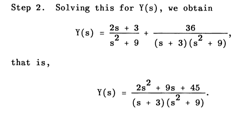 Solved Solving this for Y(s), we obtain Y(s) = 2s + 3/s^2 + | Chegg.com