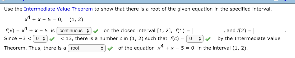 Solved Use The Intermediate Value Theorem To Show That There