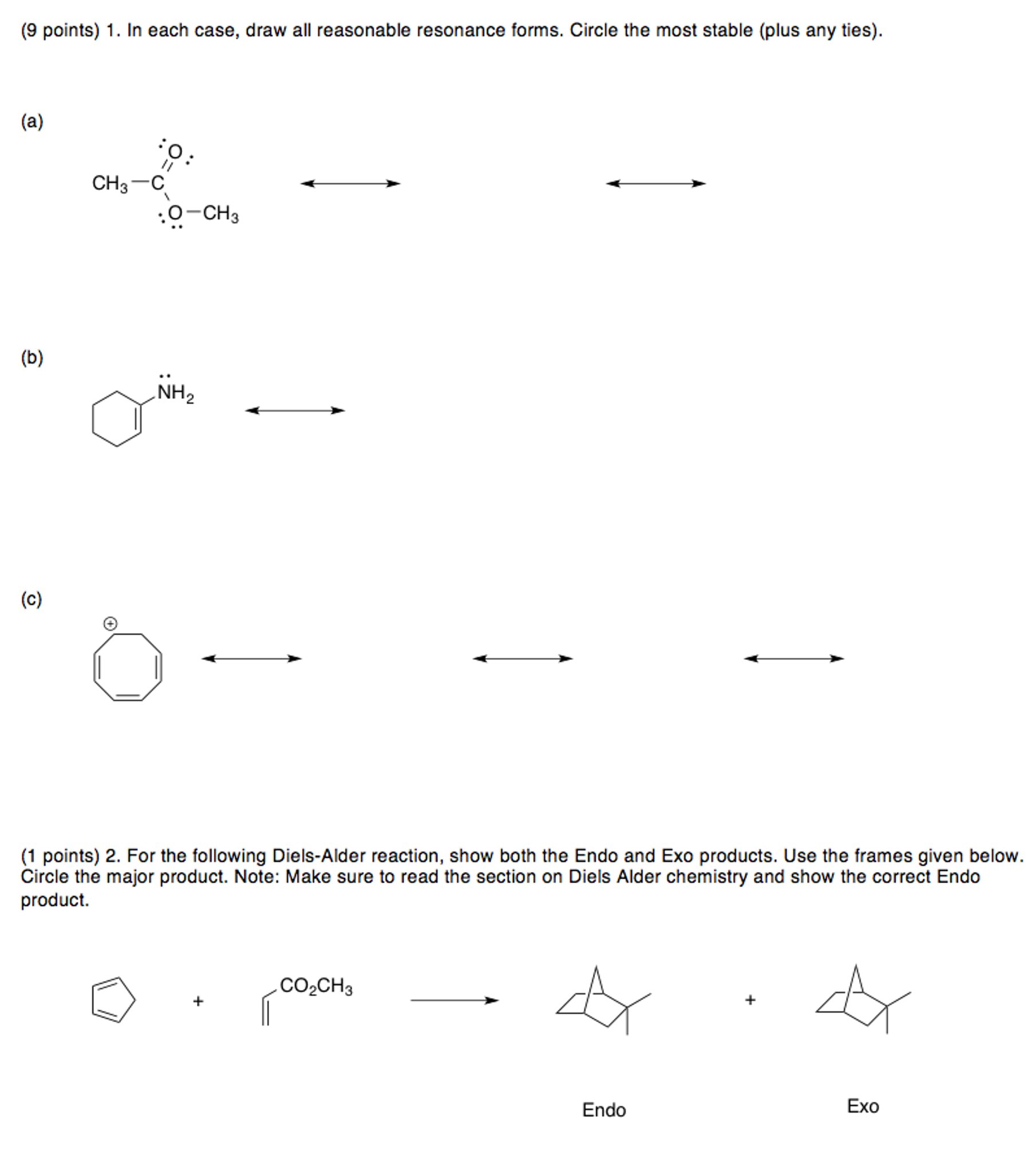 Solved In each case, draw all reasonable resonance forms. | Chegg.com