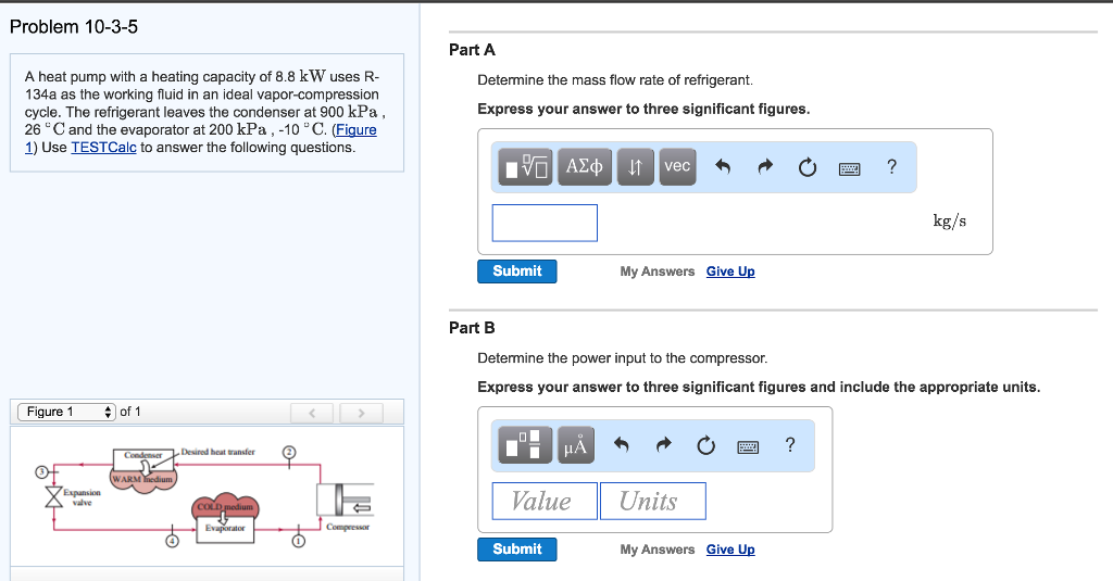 Solved Problem 10-3-5 A heat pump with a heating capacity of | Chegg.com