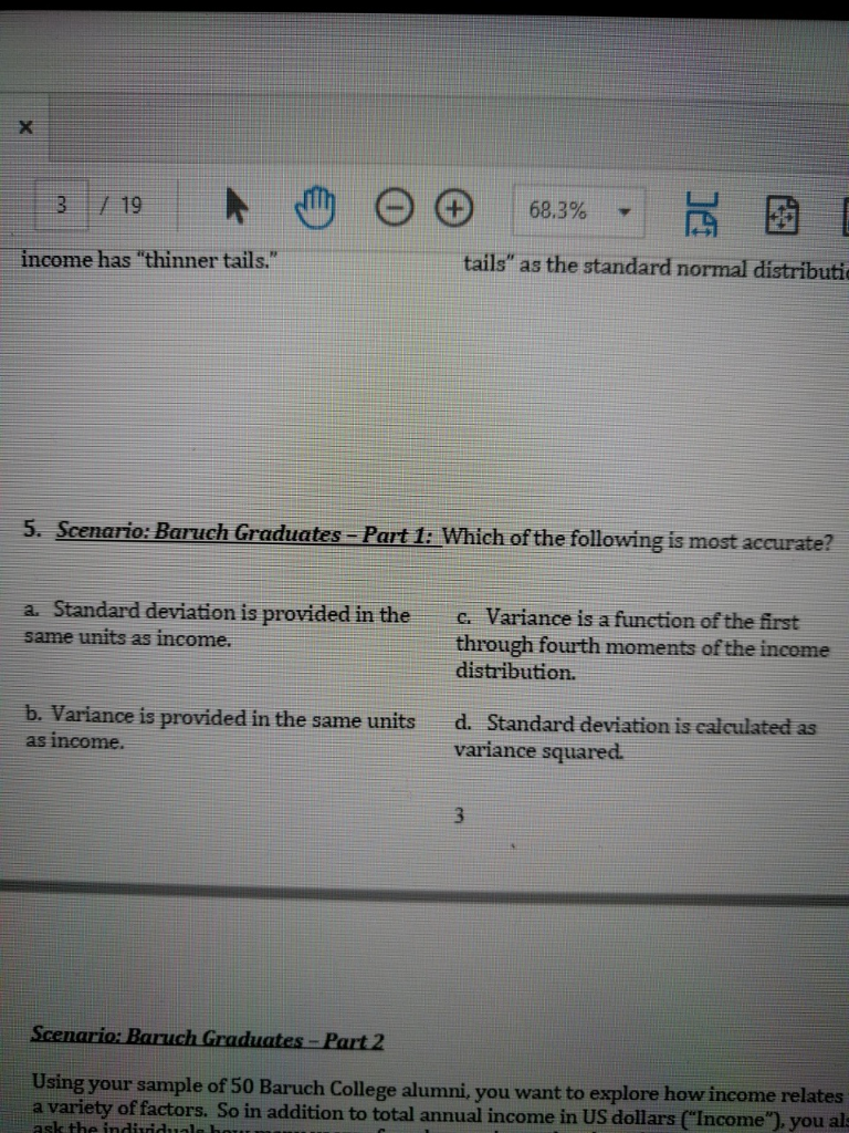 Solved Scenario: Baruch Graduates Part I You are interested | Chegg.com Solved Scenario: Baruch Graduates Part I You are interested | Chegg.com