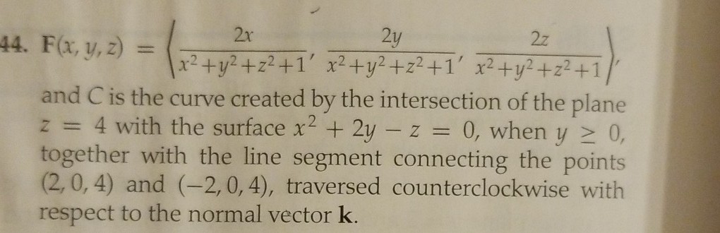 Solved Find the work done by the given vector field moving | Chegg.com