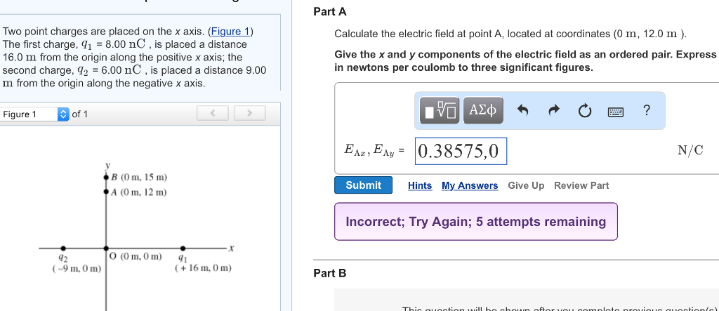 Solved Two point charges are placed on the x axis. (Figure | Chegg.com