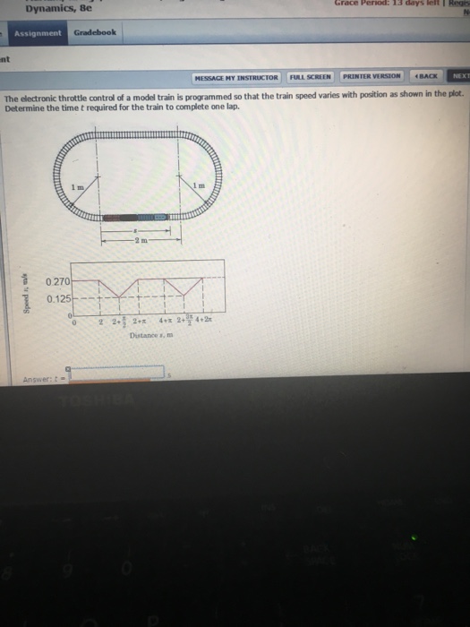 Solved The electronic throttle control of a model train is | Chegg.com