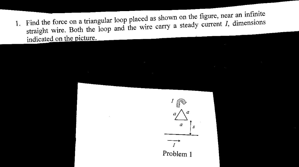 Solved straight wire. Both the loop and the wire carry a | Chegg.com