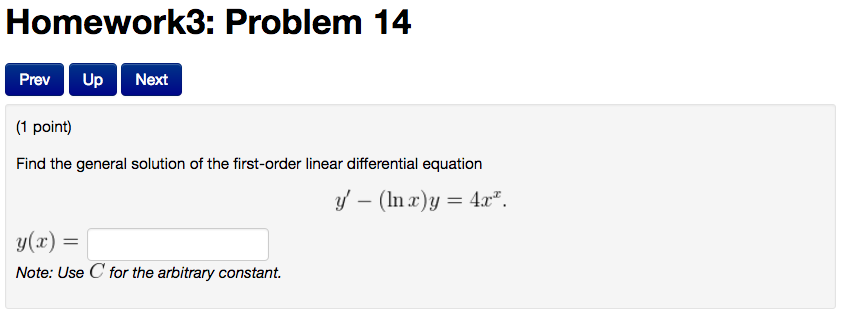 Solved Find the general solution of the first-order linear | Chegg.com