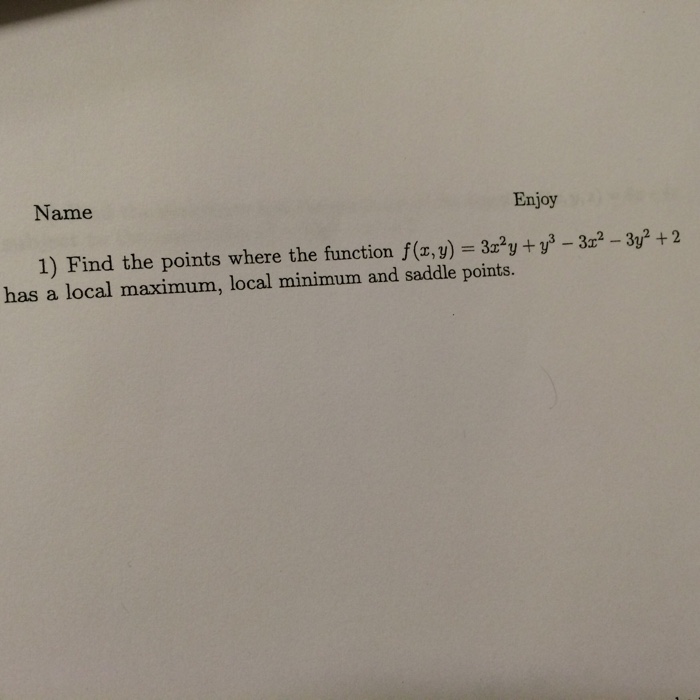 Solved Find the points where the function f(x,y) = 3x^2y + | Chegg.com