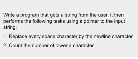 Solved Write a program that gets a string from the user. it | Chegg.com