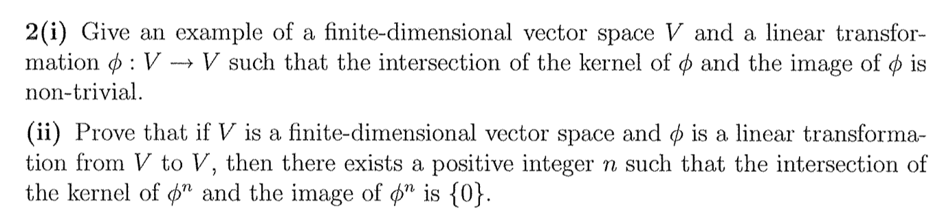 Solved Give an example of a finite-dimensional vector space | Chegg.com
