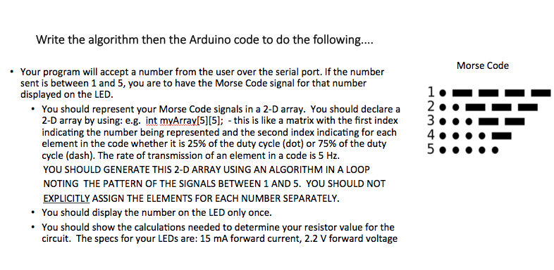Write the algorithm then the Arduino code to do the | Chegg.com