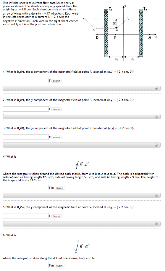 Solved Two infinite sheets of current flow parallel to the | Chegg.com
